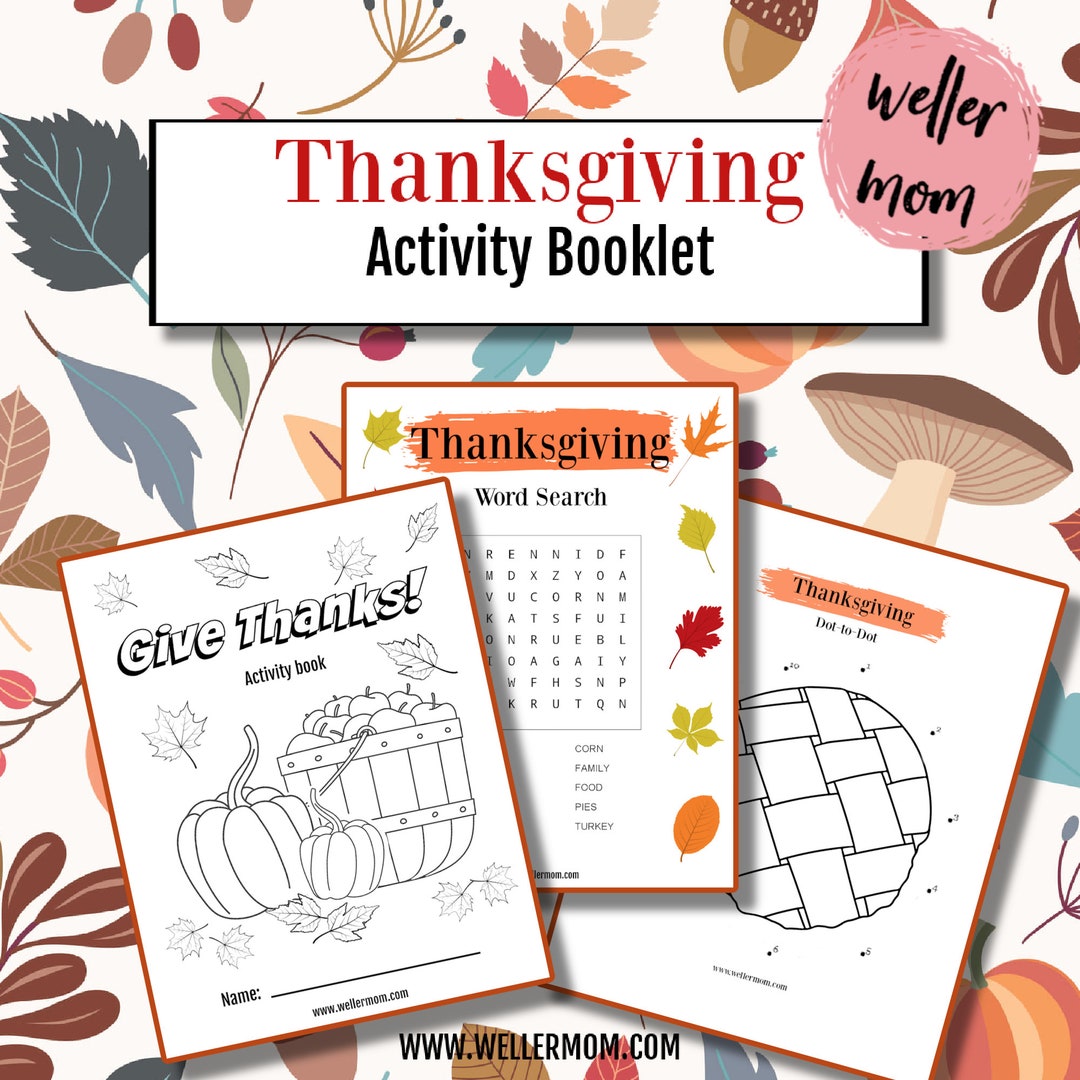 Thanksgiving Activity Booklet - Etsy