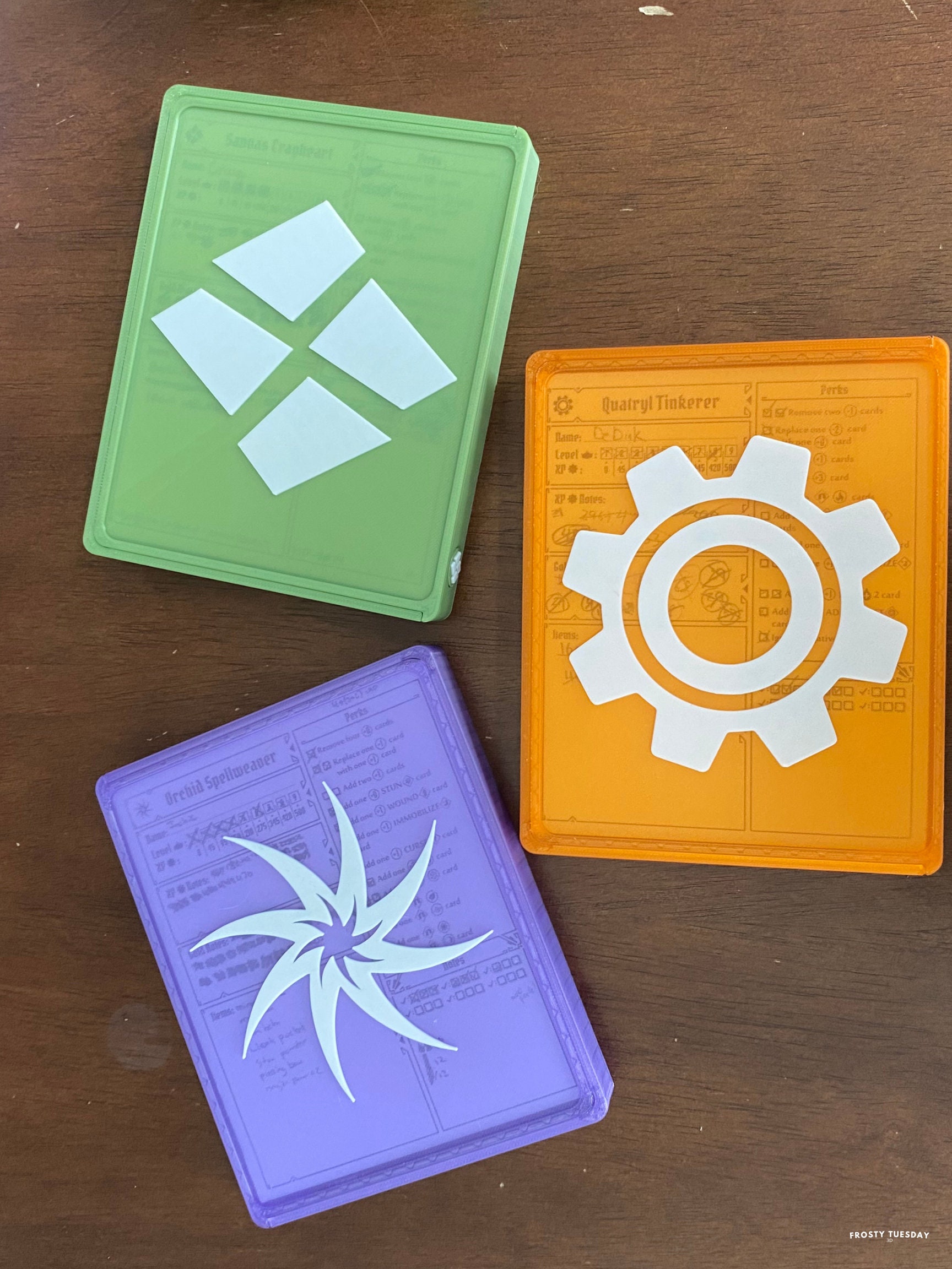 GLOOMHAVEN 3D Player Boxes 3D Printed & Mulit-color Storage Containers ...