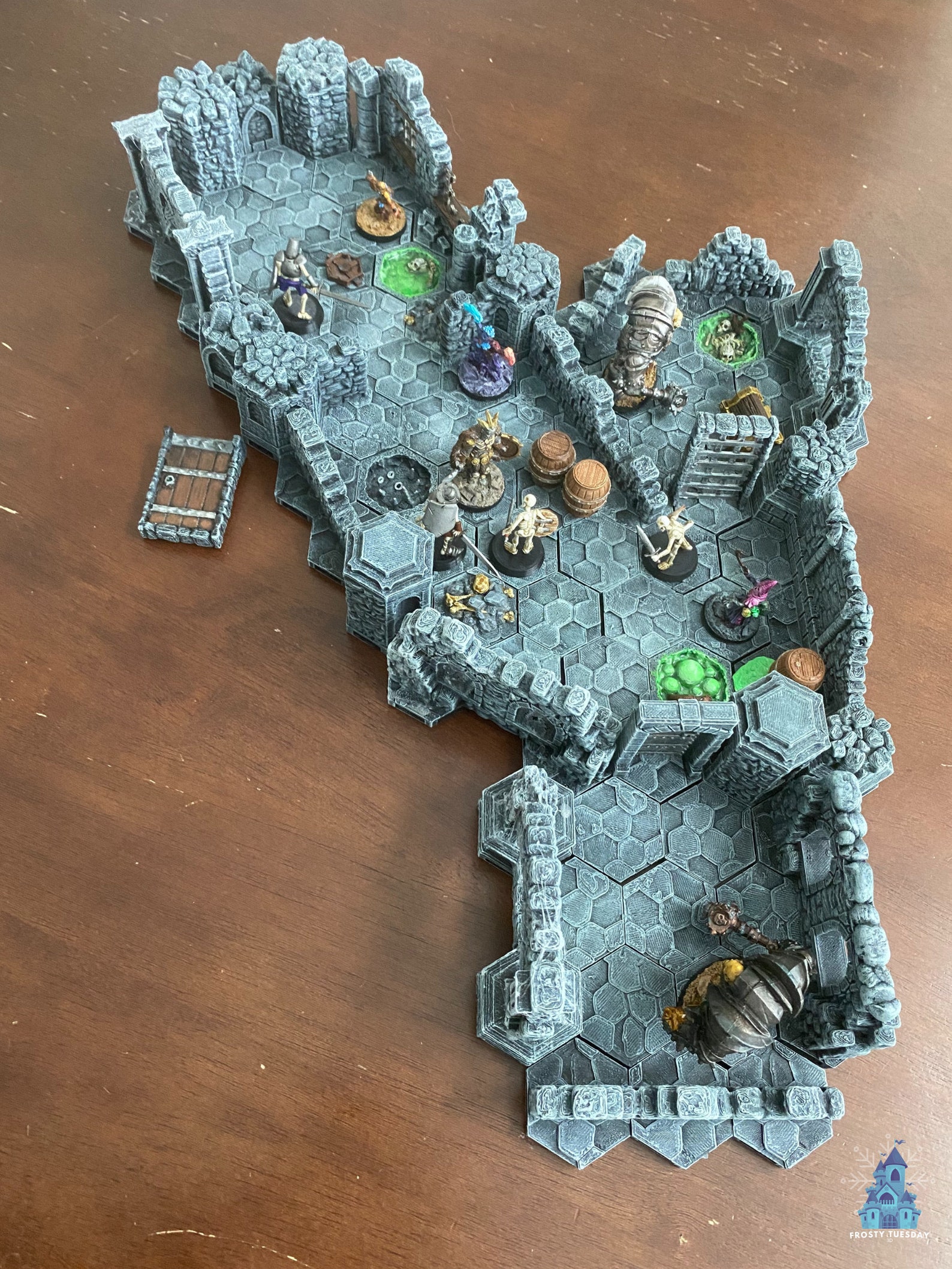 Gloomhaven/frosthaven 3D Terrain: Gray-scale Dungeon Biome - Etsy
