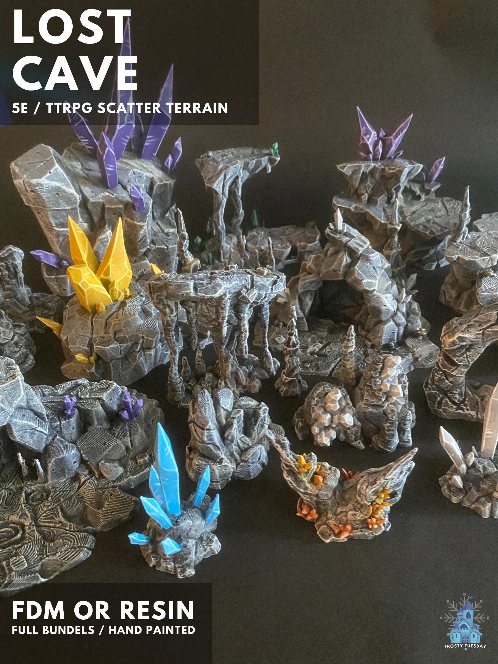 Hand-painted Dnd Terrain: Lost Caves Scatter Set - Etsy