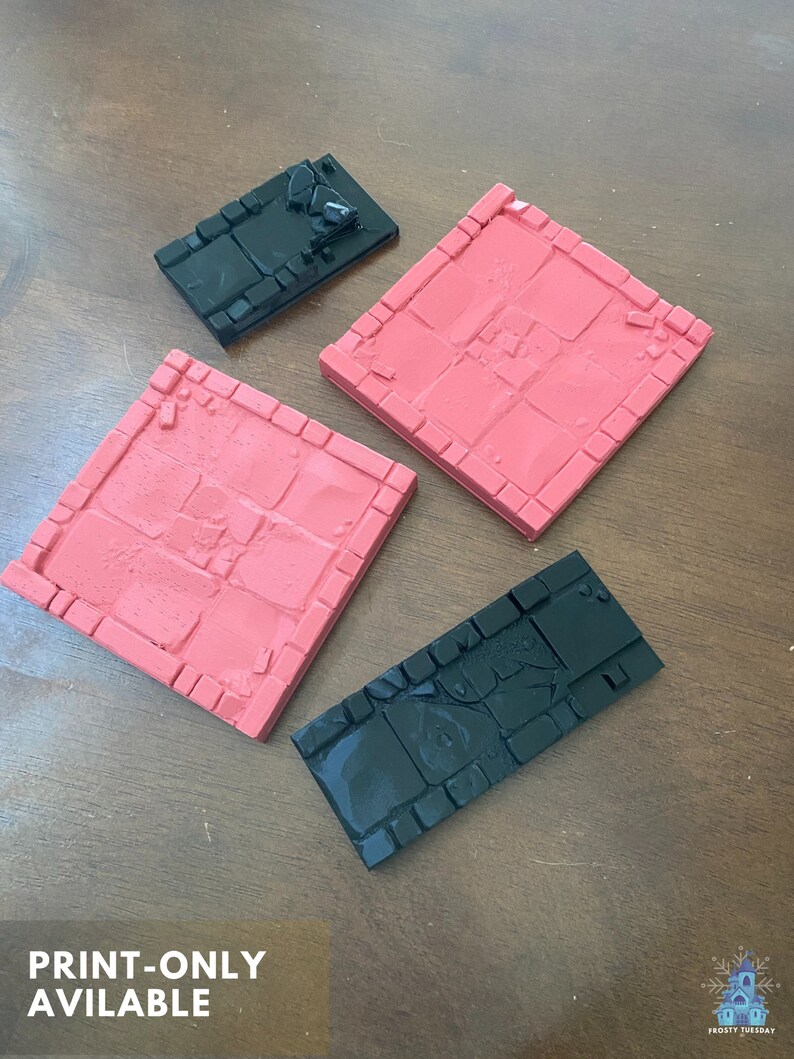 3D Printed Modular Dungeon Tiles: Dnd Terrain, Doors & Walls - Etsy