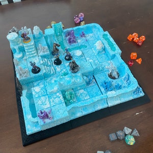 Glacial Caverns Battle Map: 3D Printed Dnd Terrain (6x9 / 9x9) - Etsy
