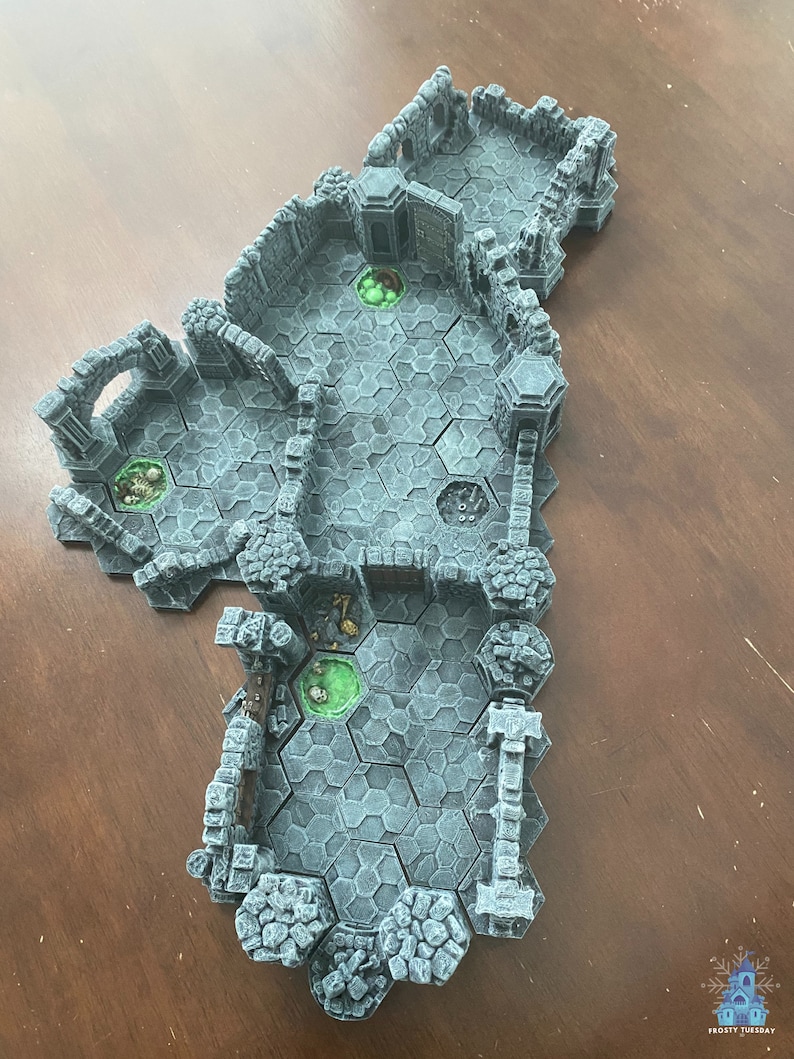 Gloomhaven/frosthaven 3D Terrain: Gray-scale Dungeon Biome - Etsy