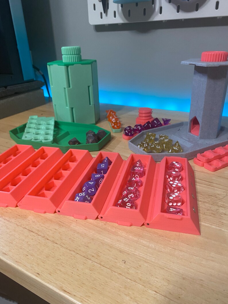 Dnd 3D 3D Printed & Dual-color Dice Box Dice Tower / Tray / External ...