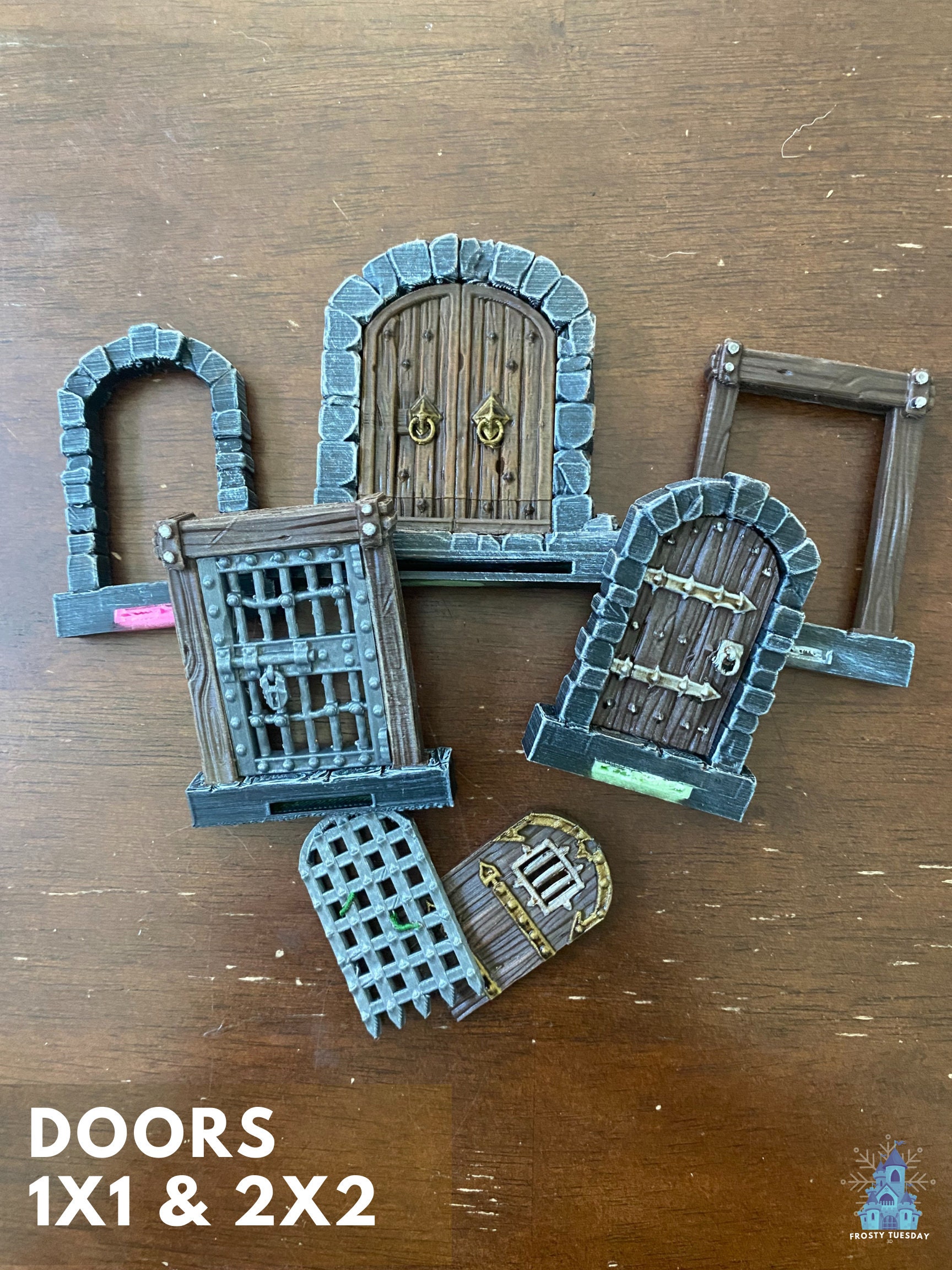 Dnd 3D Modular Dungeon Tiles, Doors & Half Walls Full Set Assorted ...