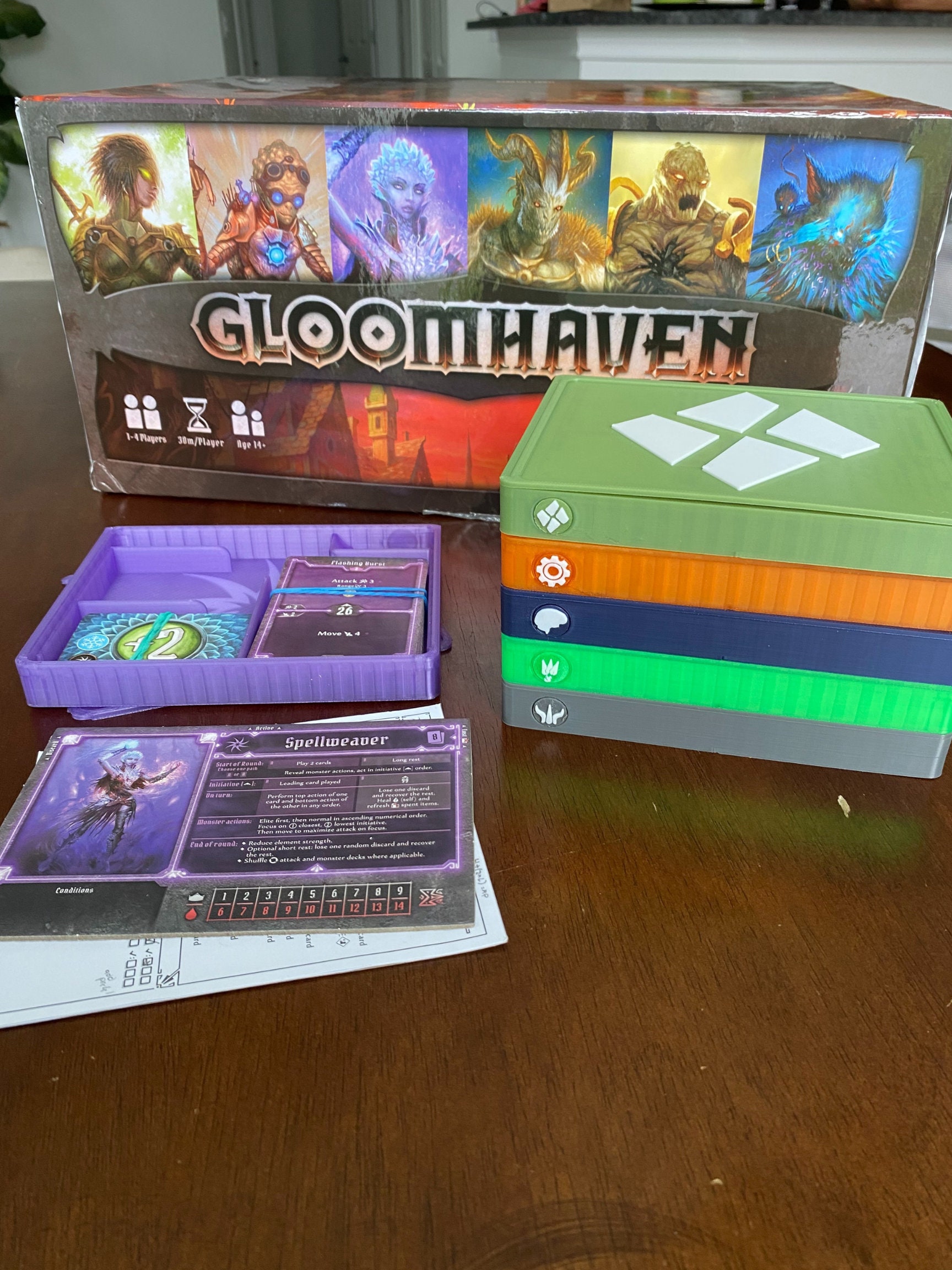 GLOOMHAVEN 3D Player Boxes 3D Printed & Mulit-color Storage - Etsy