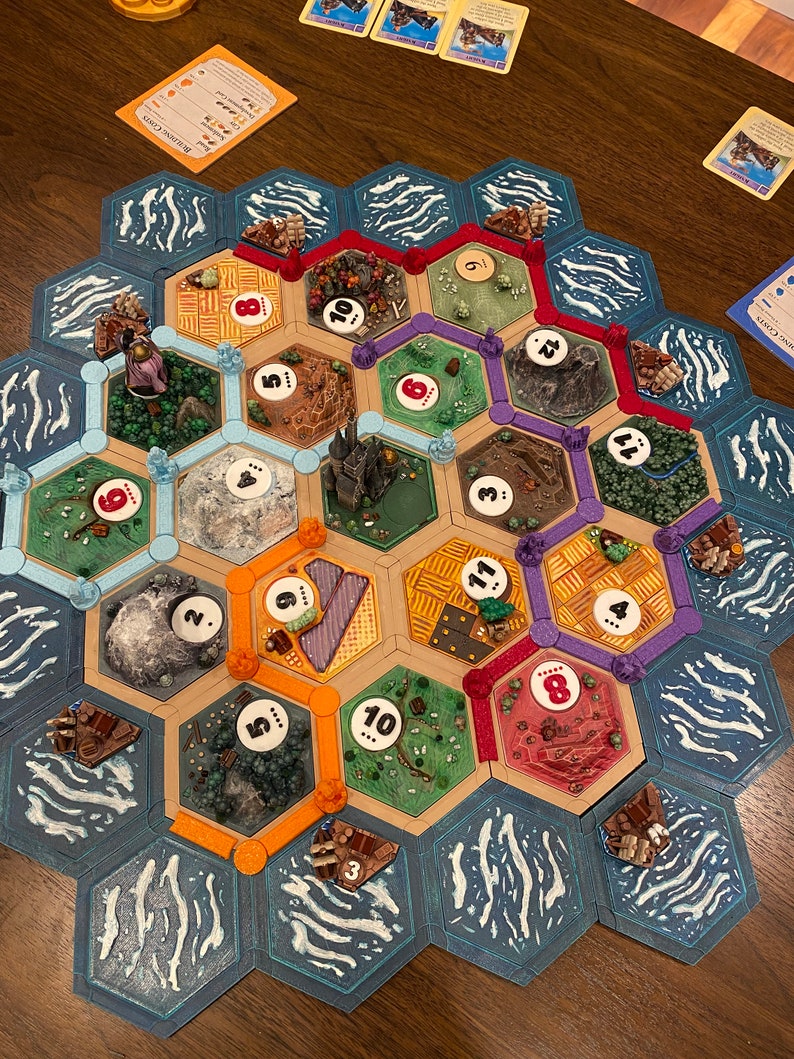 Catan 3D UNOFFICIAL Player Piece Sets Settlements Cities - Etsy