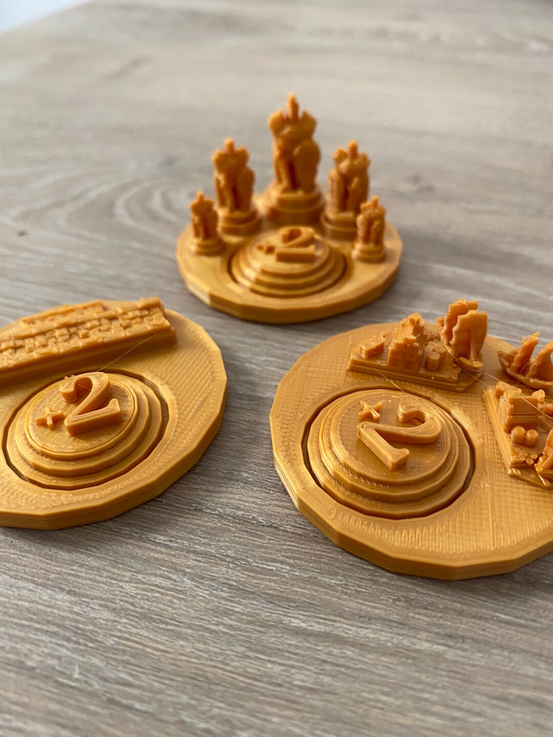 Catan 3D | Gold Award Tokens | Longest Road, Largest Army, Harbormaster ...