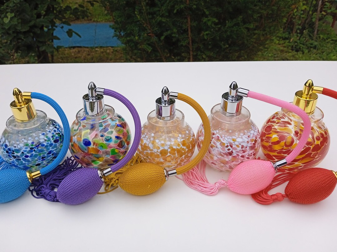 Handmade Glass Perfume Bottles Set of Five - Etsy