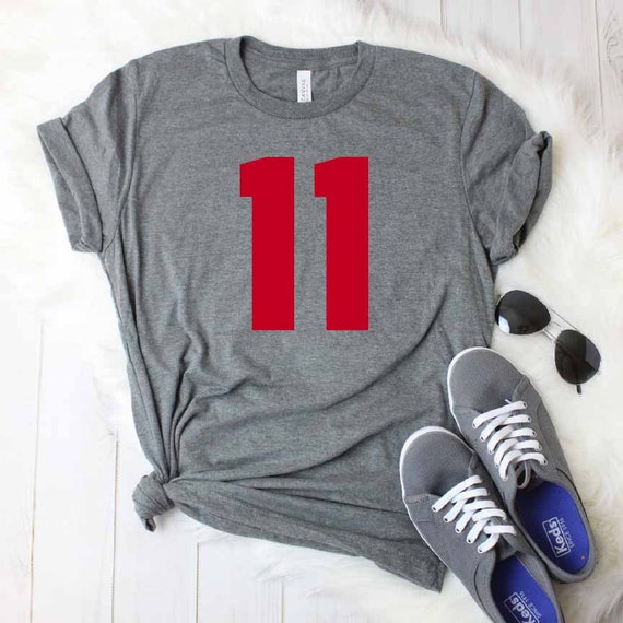 Red Number 11 Jersey Number Football Baseball / Digital Png - Etsy