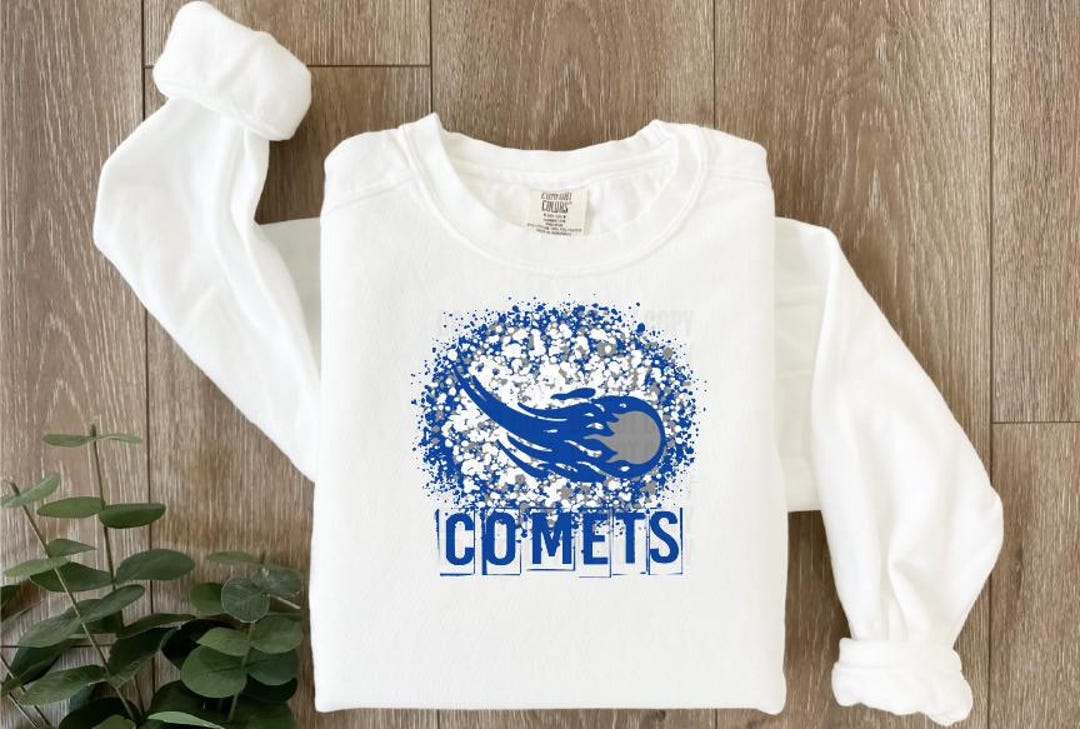 Blue Silver Splatter Comets School Team Mascot Logo / Digital Png ...