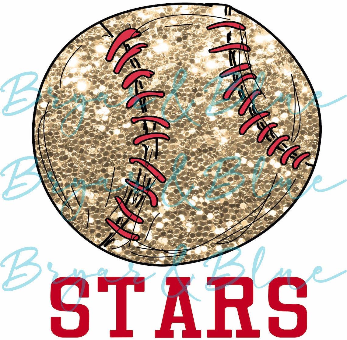 Glitter Stars Baseball / Digital Png Download/ Sublimation - Etsy