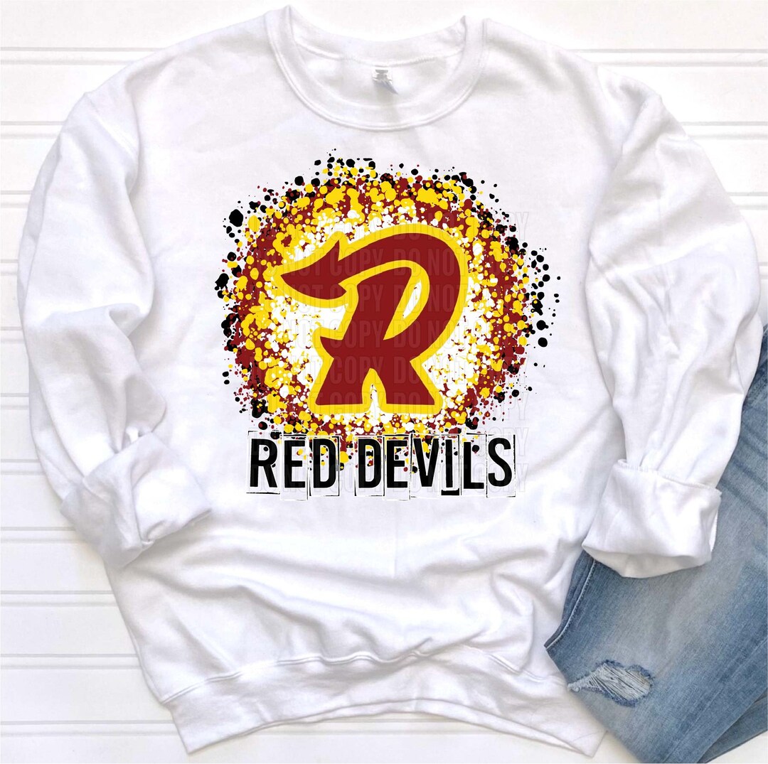 Red Yellow Red Devils R Splatter/ Digital Png Download/ Sublimation ...