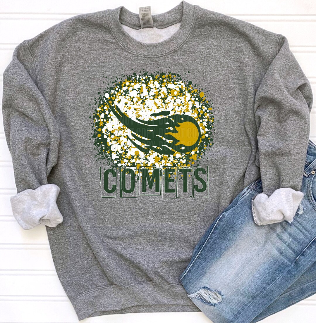 Green Gold Splatter Comets Mascot Logo / Digital Png Download ...