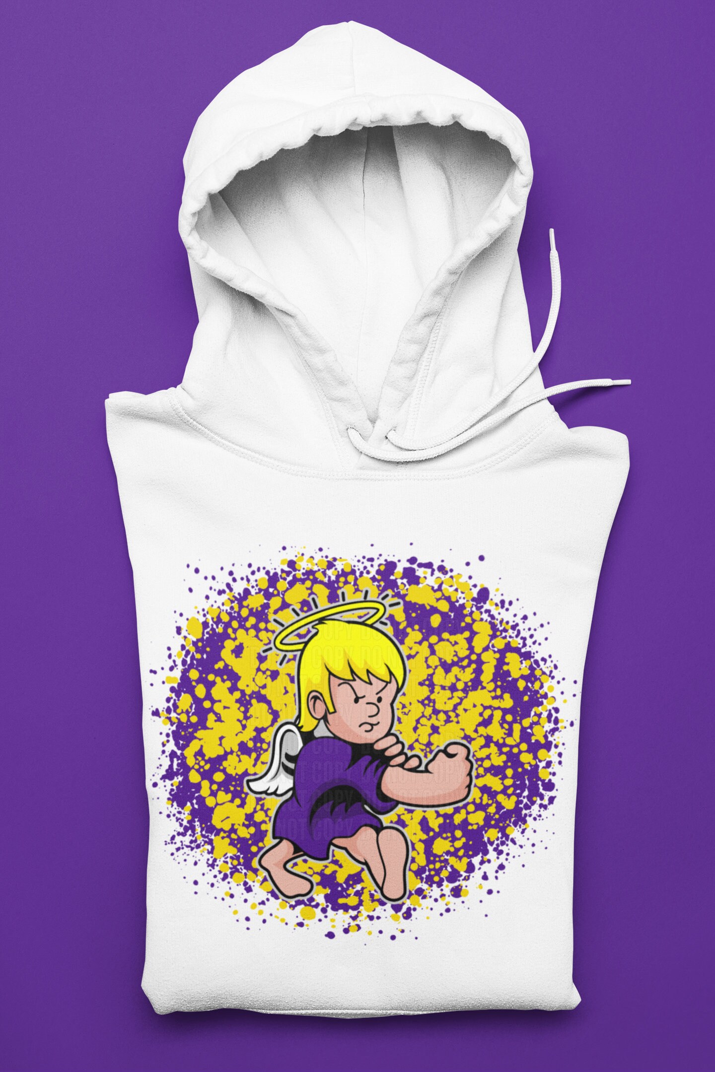 Purple Gold Angel Mascot Logo / Digital Png Download/ Sublimation ...