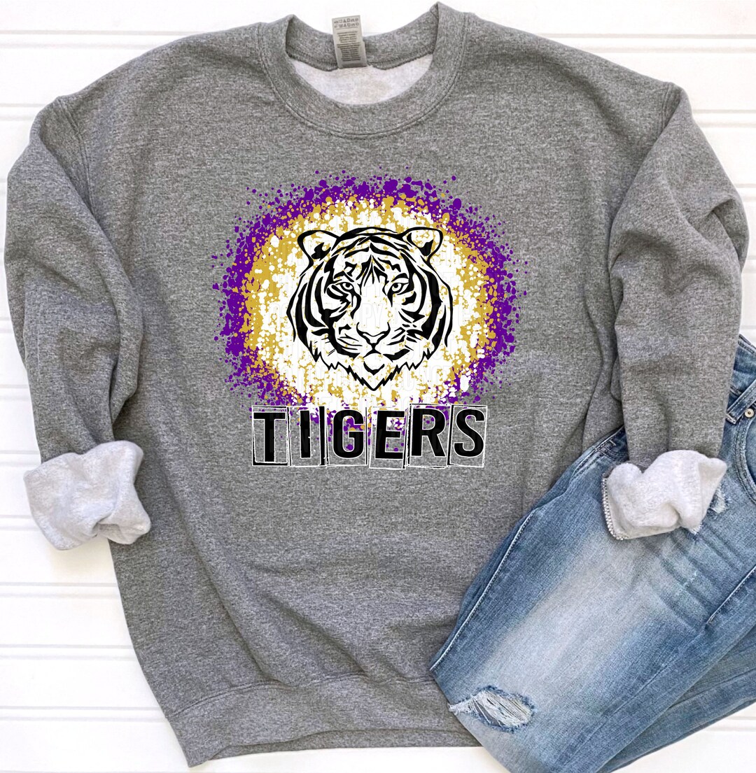 Purple Gold White Tigers Splatter Mascot Team Logo / Digital Png ...