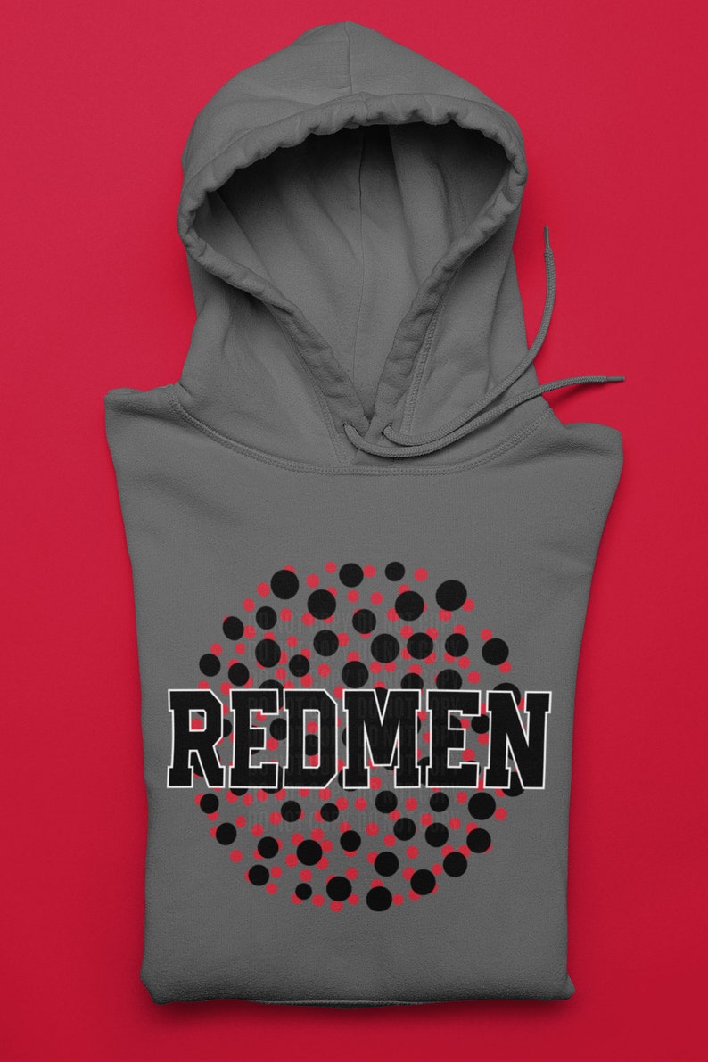 Red and Black Polka Dot Redmen Mascot Logo / Digital Png Download ...