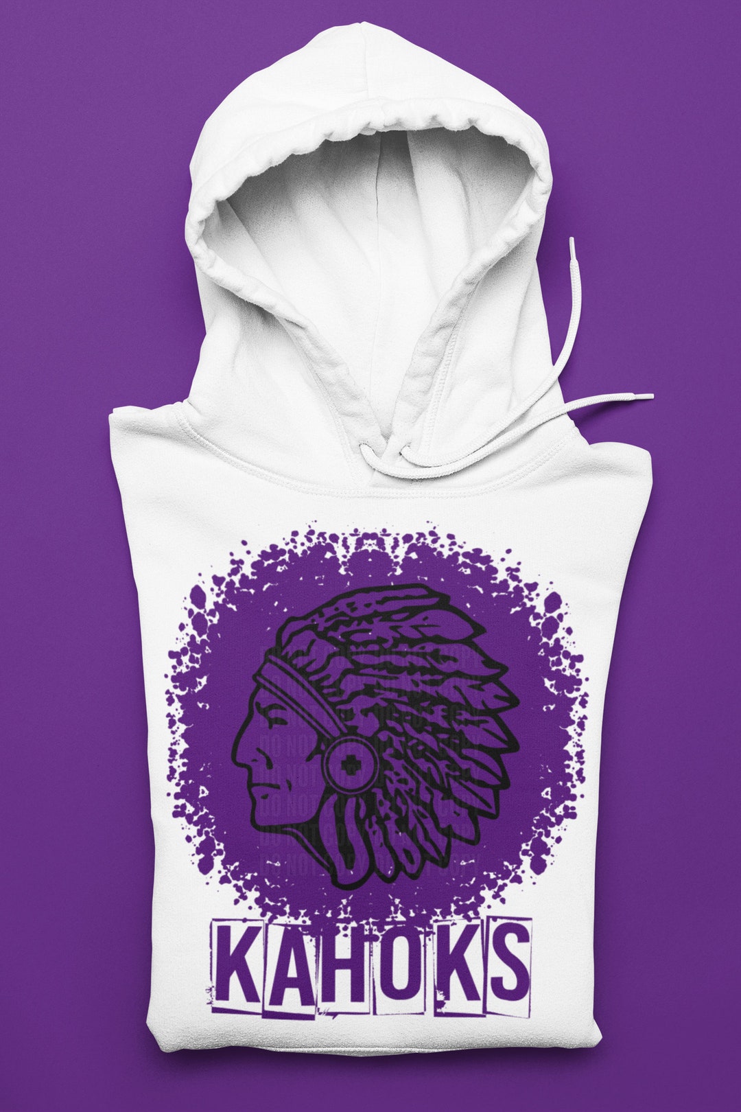 Purple Splatter Kahoks Indians Mascot Logo / Digital Png Download ...