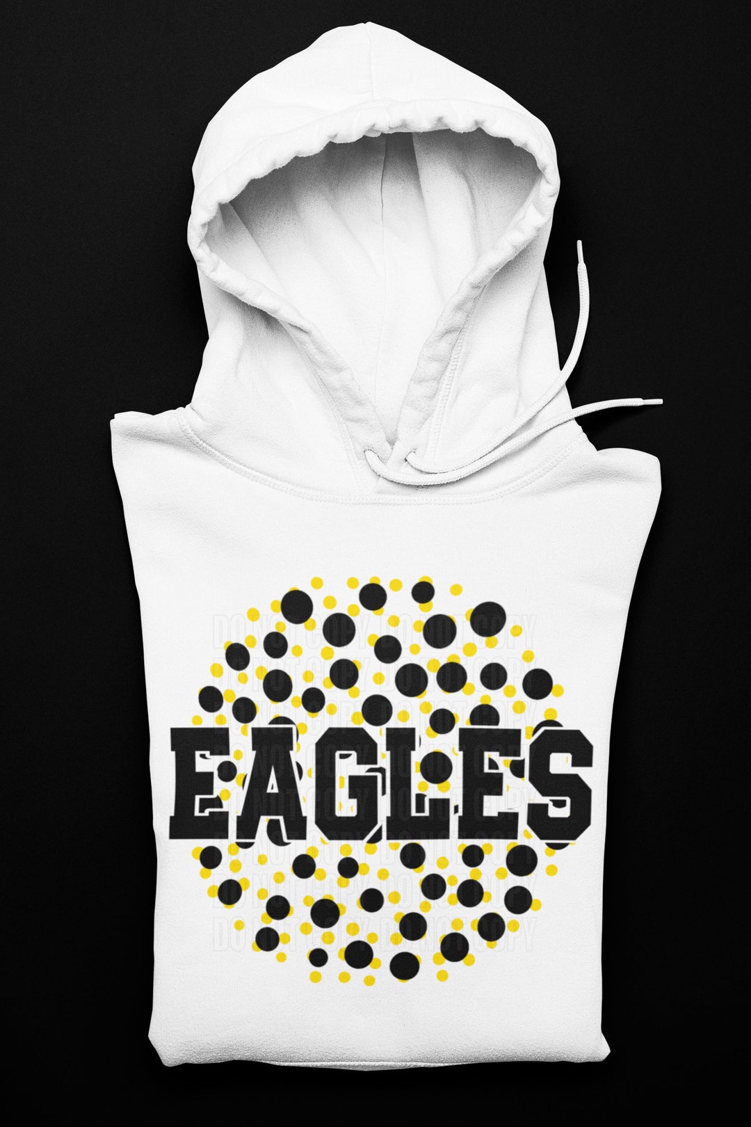 Yellow and Black Polka Dot Eagles Mascot Logo / Digital Png Download ...
