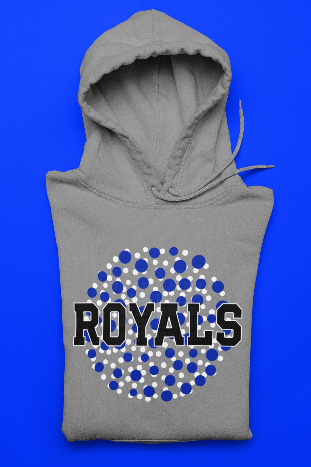 Royal Blue and White Polka Dot Royals Mascot Logo / Digital Png ...