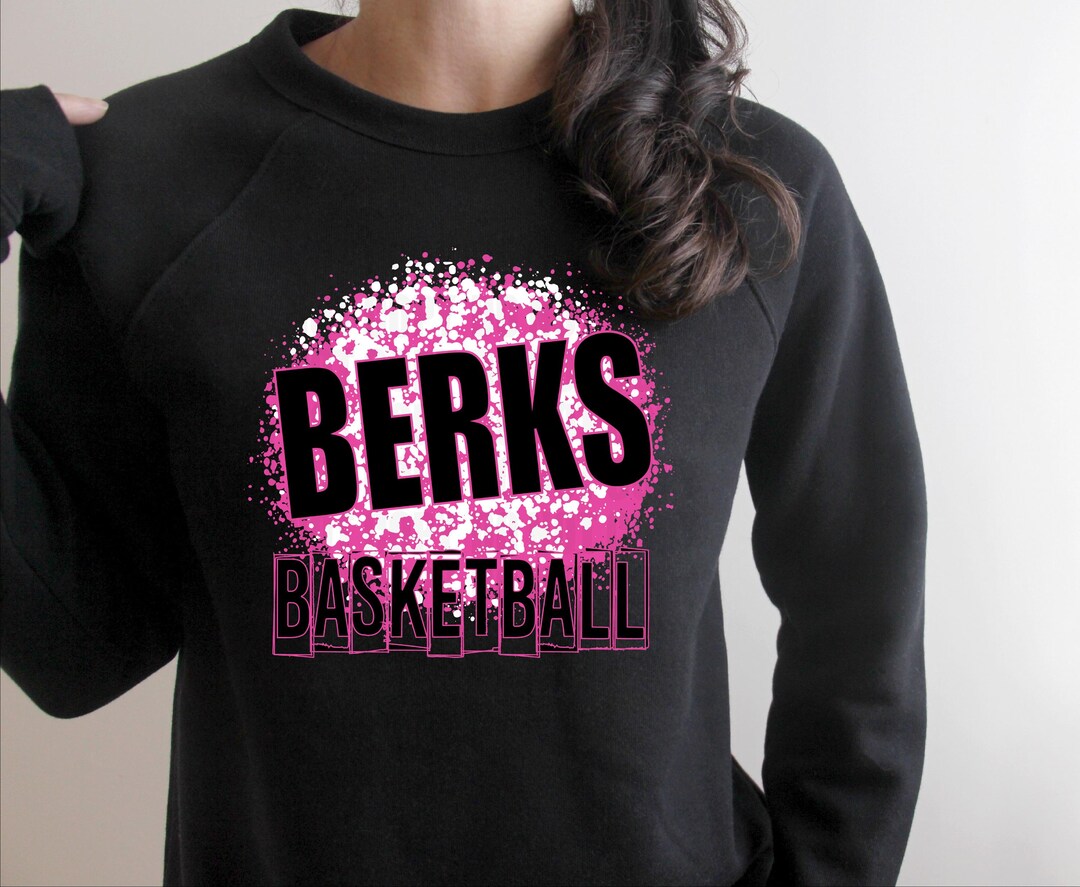 Pink Splatter Berks Basketball Mascot Logo Breast Cancer Awareness ...