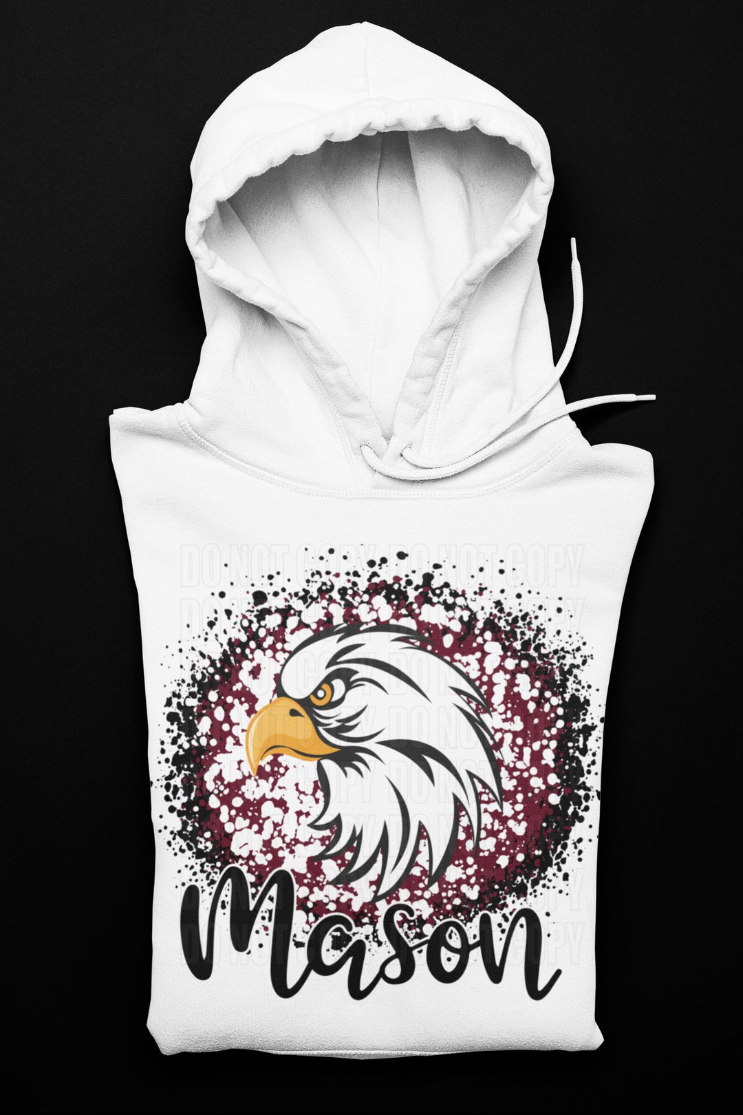 Maroon Black Splatter Eagles Mason Mascot Logo / Digital Png Download ...
