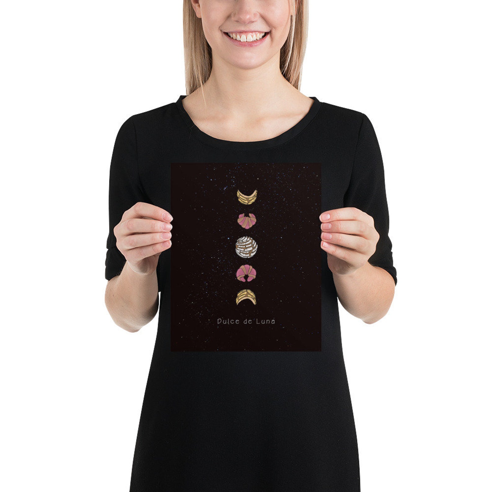 Dulce De Luna | Original Pan Dulce Moon Phase Print | Boho Wall Decor ...