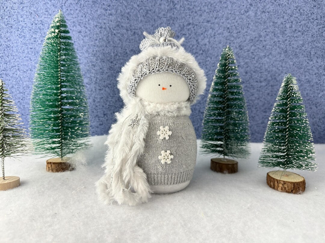 Handmade Silver Snowmen From Up-cycled Sweaters in Three Sizes for ...