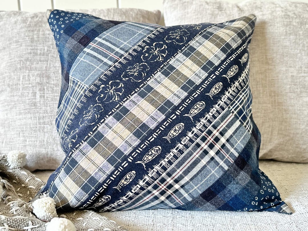 Handmade Quilted Keepsake Memory Pillow Cover From Loved Ones' Clothing ...
