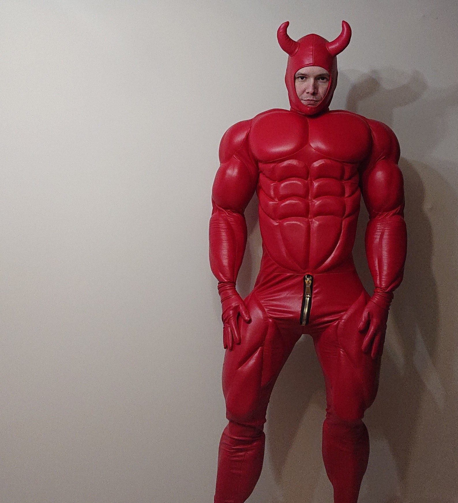 Devil Fetish Muscle Suit For Cosplay Etsy