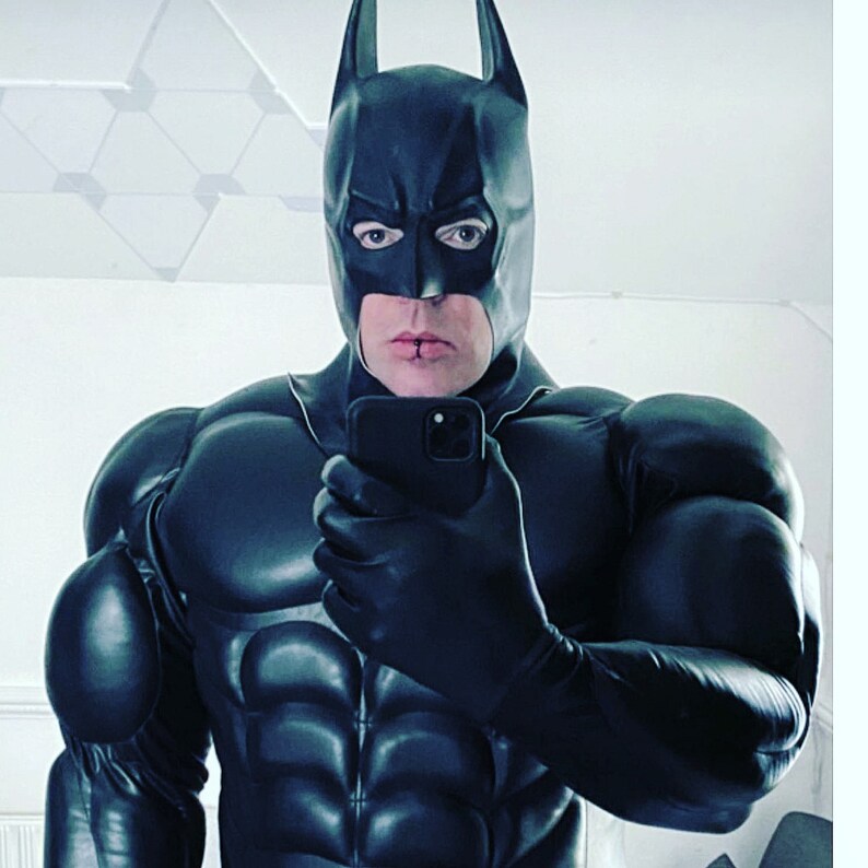 BAtman big muscle suit costume / faux leather / and very good | Etsy
