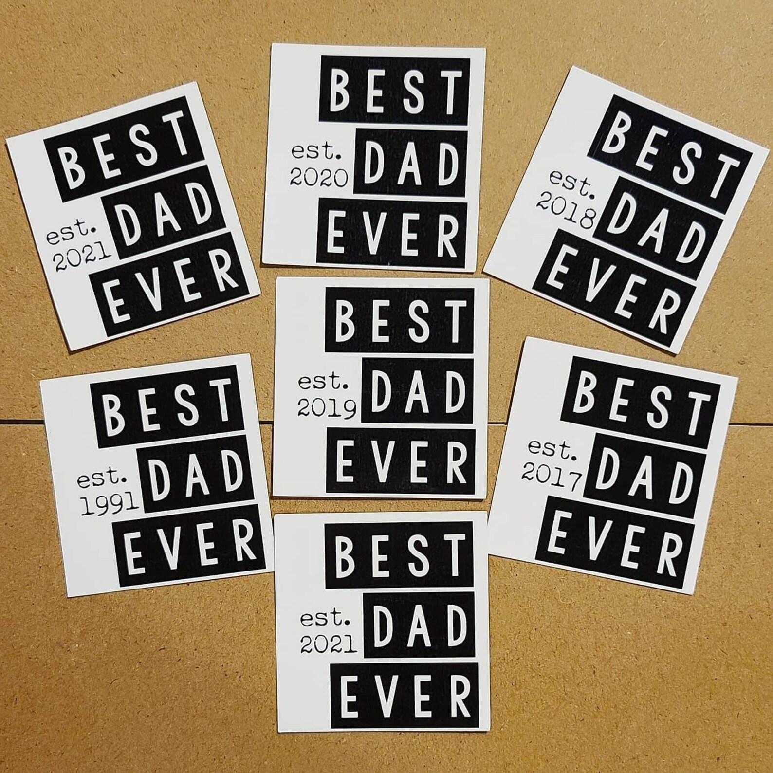 Best Dad EVER sticker Custom Dad sticker est. sticker for | Etsy
