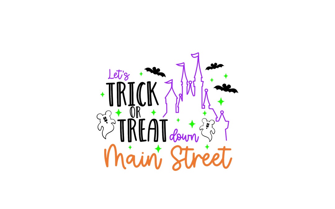 Trick or Treat Down Main Street SVG // Mickey Trick or Treat SVG // Not ...
