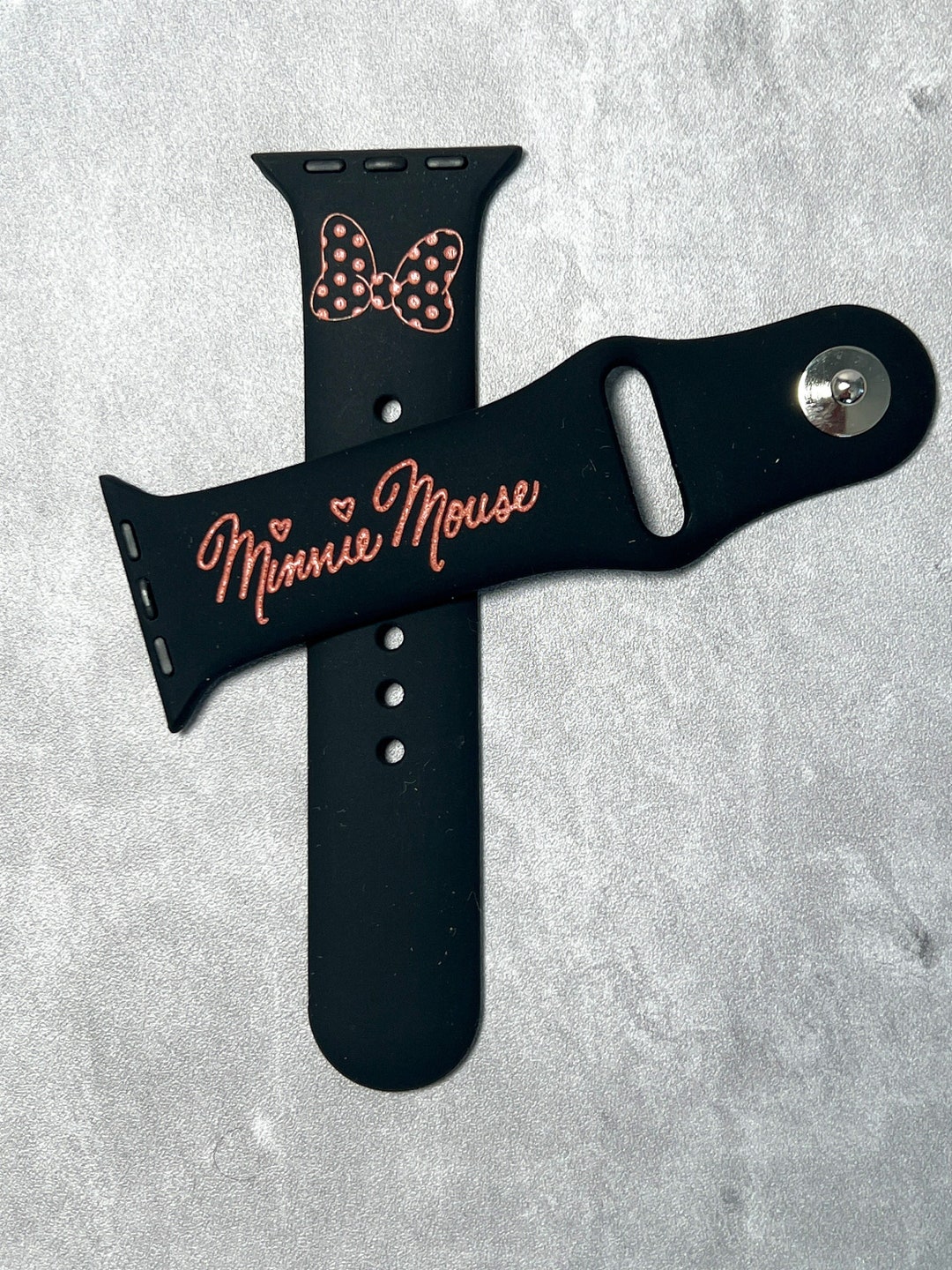 Minnie Mouse Rose Gold Bow Watch Band // Minnie Autograph Magic ...