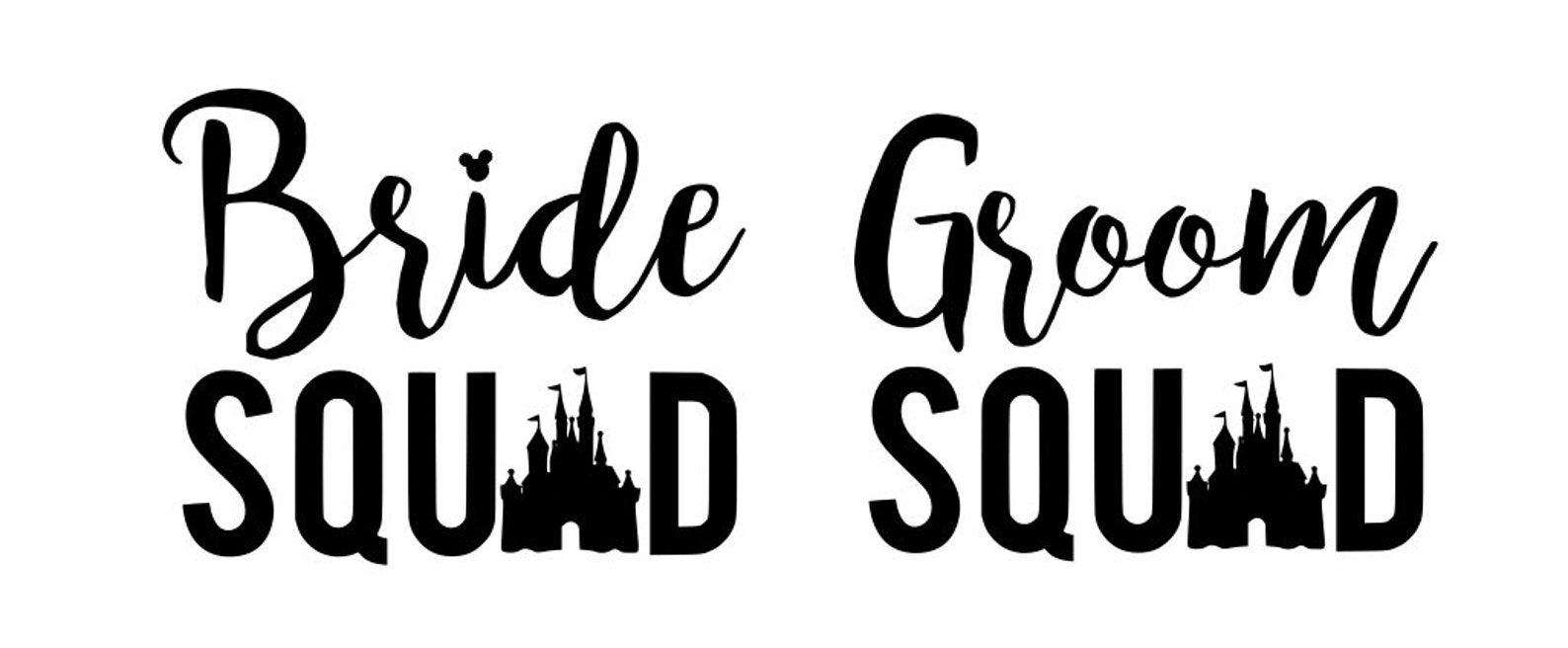 Mickey Minnie Wedding SVG Bundle: Bride, Groom, Squad (digital File) - Etsy
