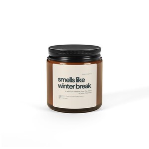 Smells Like Winter Break Teacher Candle / Funny Christmas Gift for ...