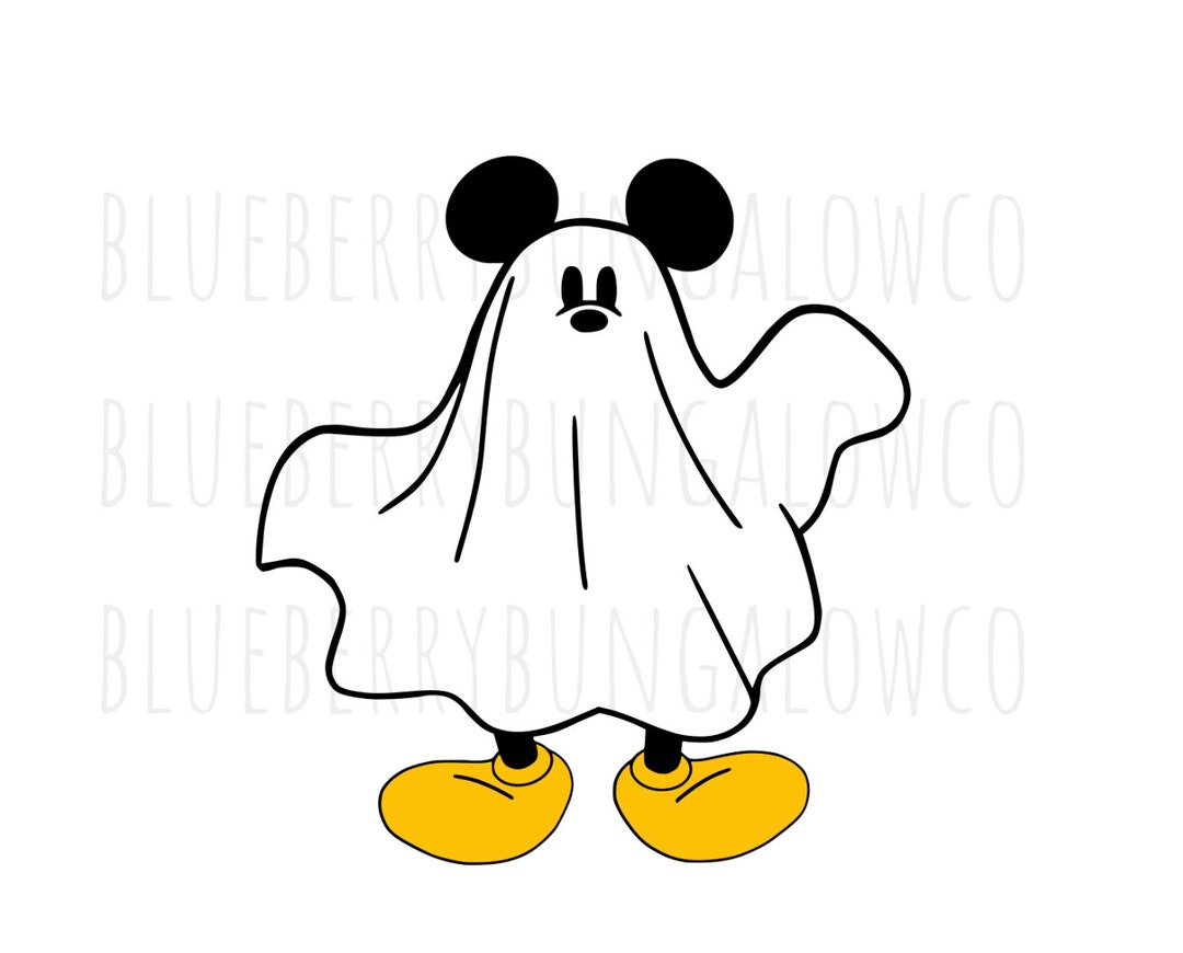 Spooky Mickey Layered SVG // Ghost Mickey Layered SVG // Not so Scary ...