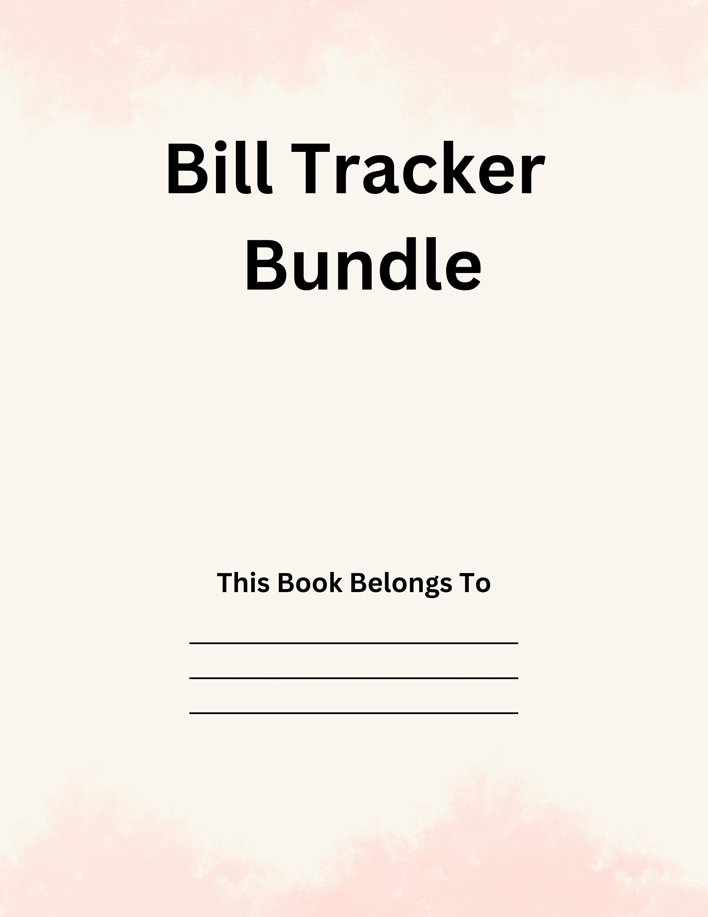Bill Tracker Bundle Template | Printable & Editable PDF - Etsy