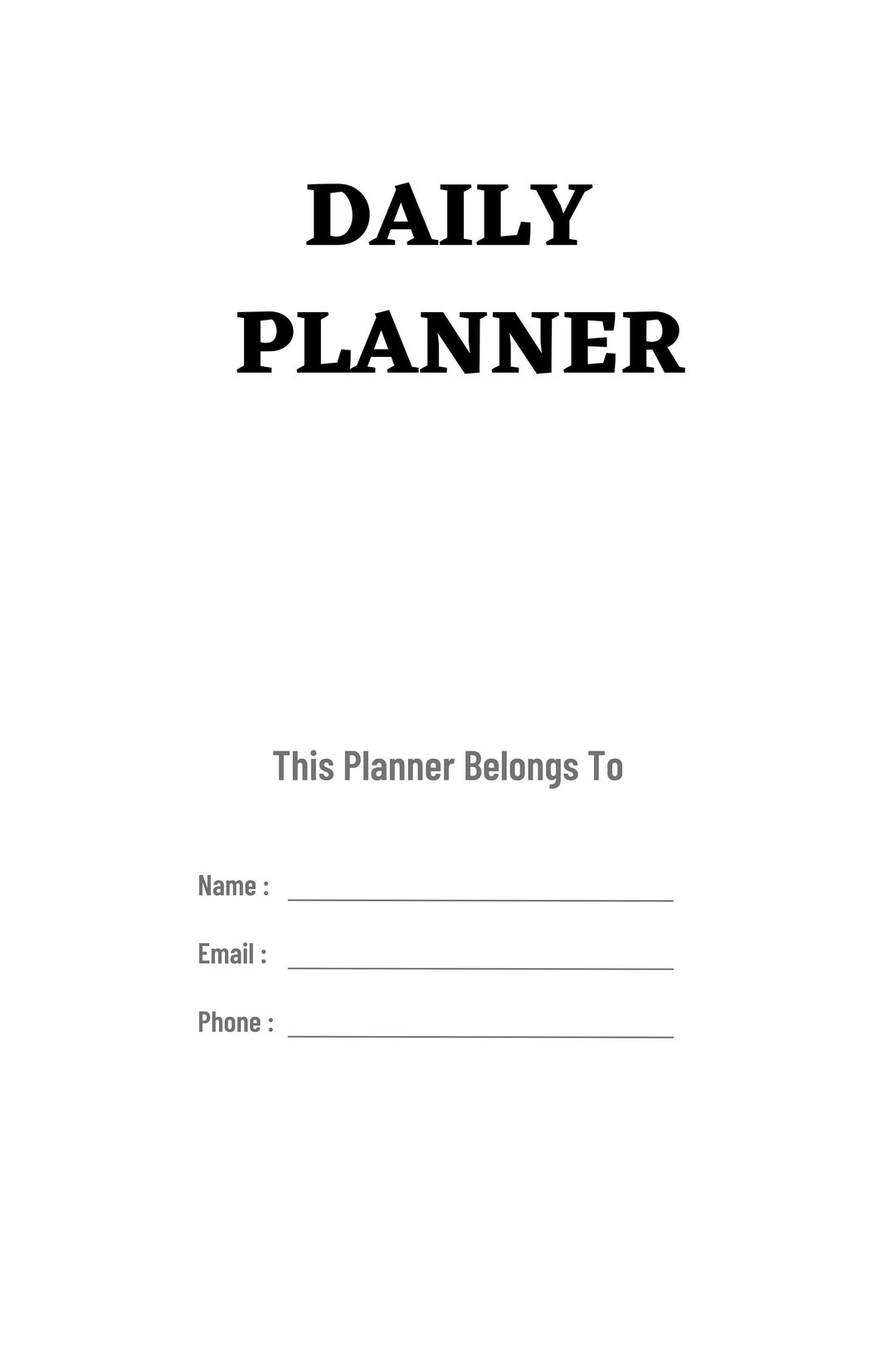 Daily Planner 7 Template | Printable & Editable PDF - Etsy