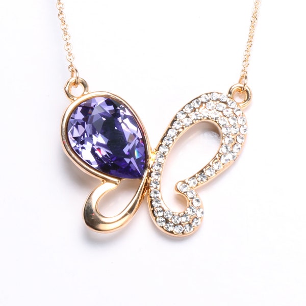Swarovski Butterfly Necklace - Etsy