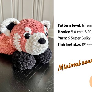 Low-sew - Reed the Red Panda - Amigurumi Crochet Pattern - Etsy