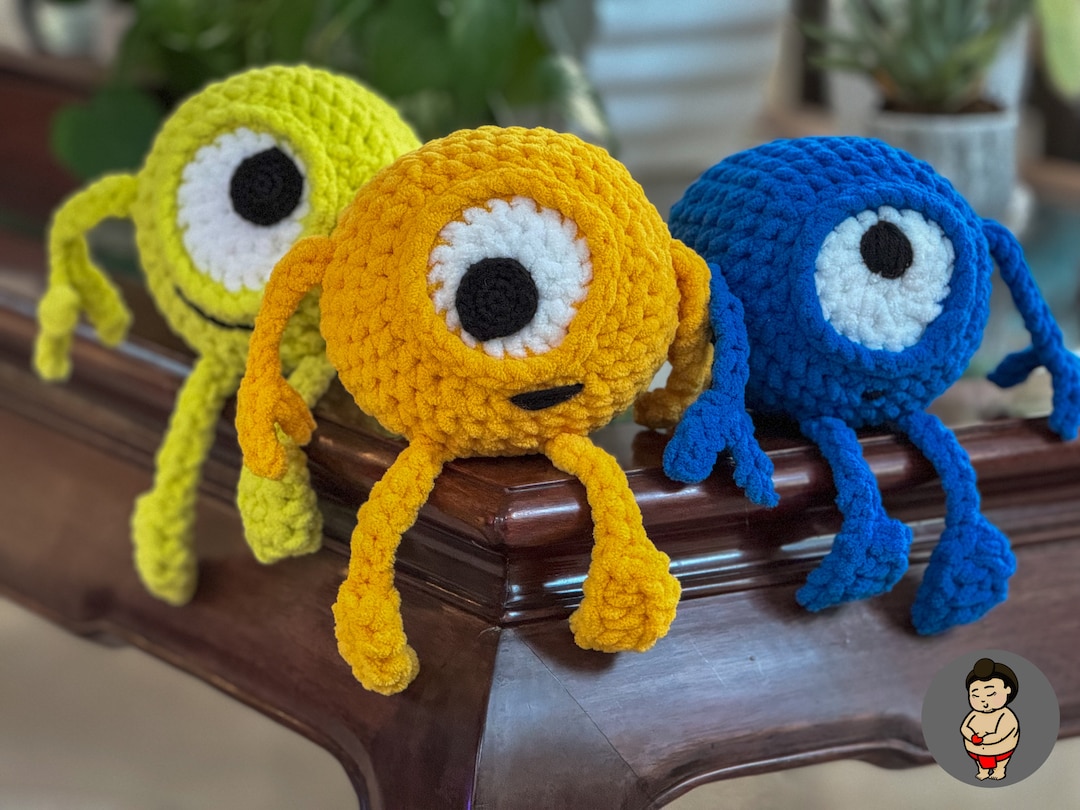 Cyclops Monster Amigurumi Crochet Pattern: Chunky Yarn, No-sew (PDF ...