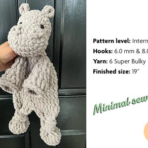 Chuflippo the Chunky Floppy Hippo - Amigurumi Crochet Pattern - Etsy