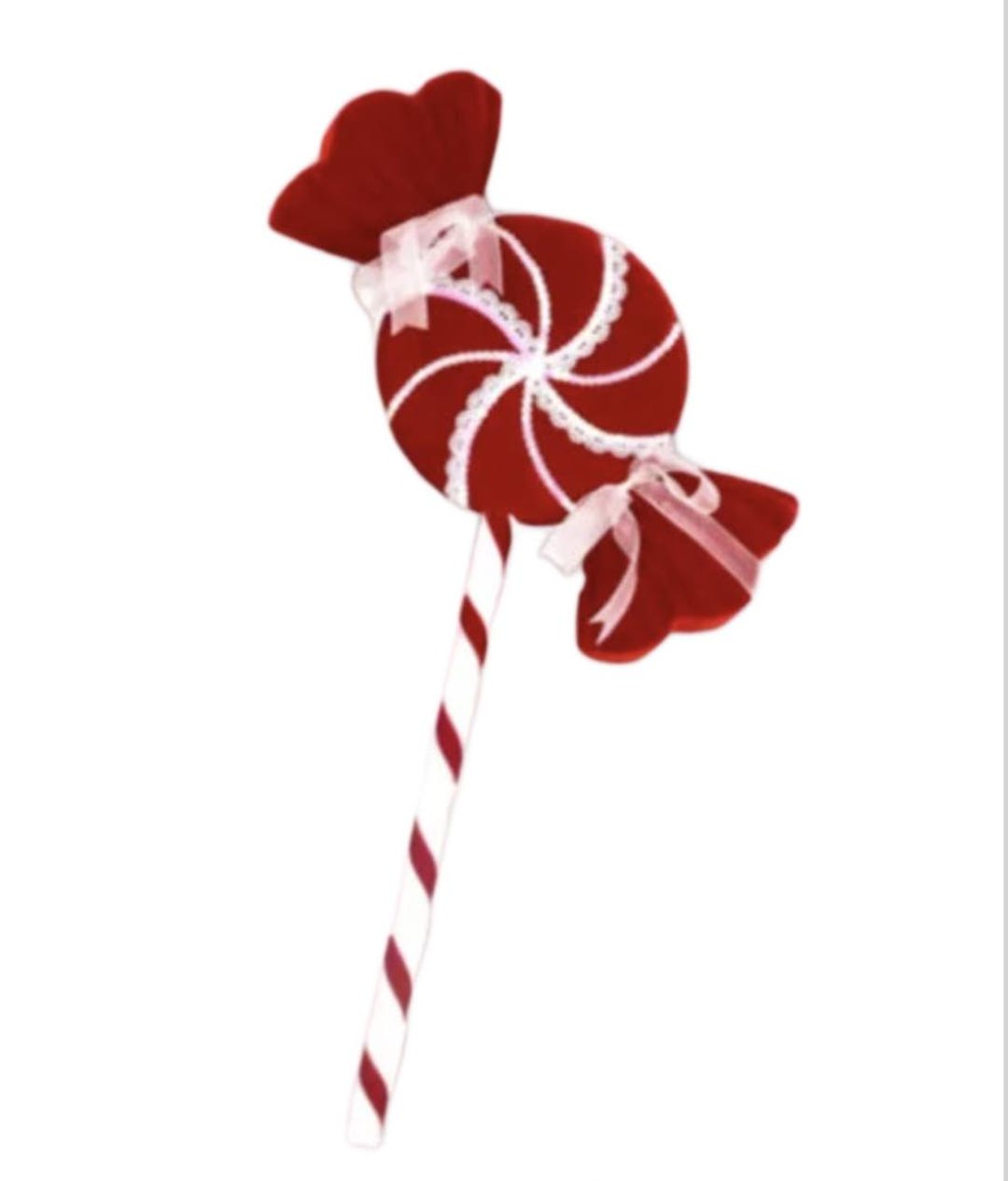 21" Red Lace Lollipop Pick All Occasions Birthdays Christmas Decoration ...