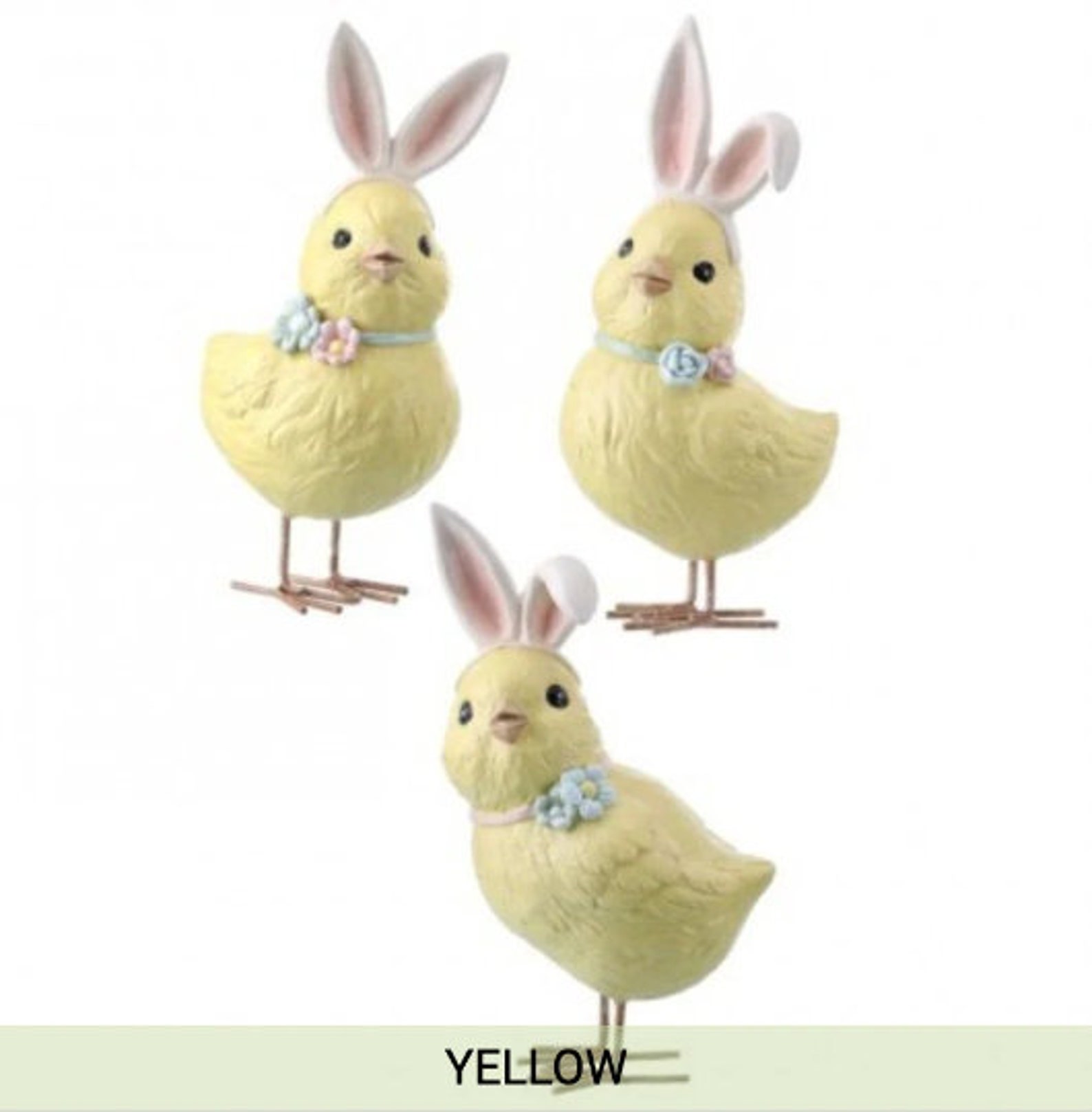 Resin Chicks With Bunny Ears Set of 3 Piece. 5.5 Easter Decoration - Etsy