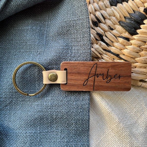 Wooden Keychain - Etsy