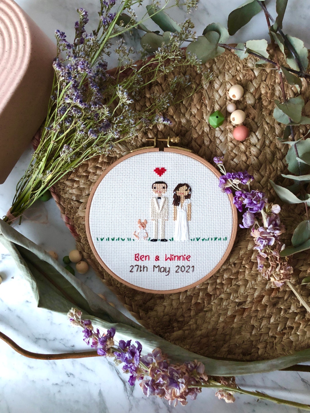 Personalised Wedding Gift, Wedding Portrait, Gift for the Bride and ...