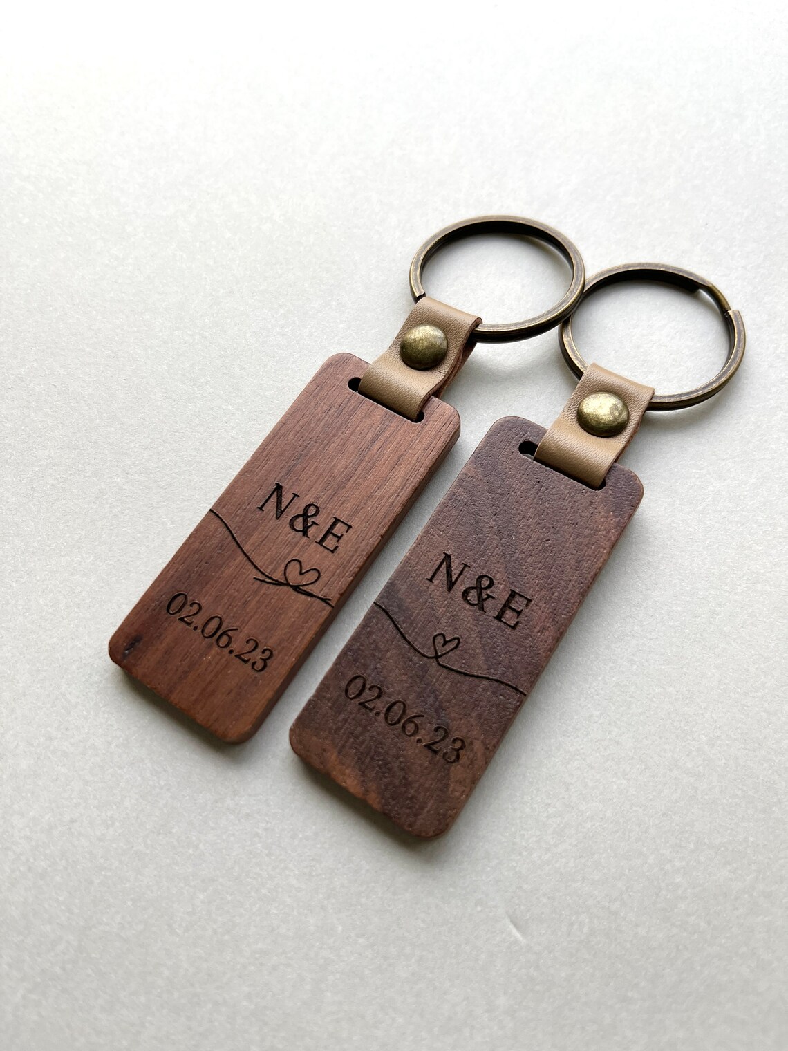 Couple Matching Keychain, Set of 2 Matching Keychain,heart Keychain for ...
