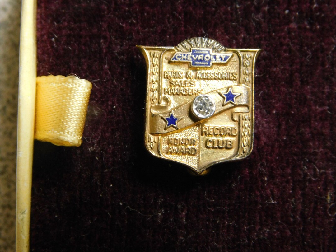 Vintage Chevrolet Parts and Accessories Honor Award Pin With - Etsy