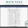 Goodnotes: Math Essentials Pack, White, Template A4 for Ipads, Tablets ...